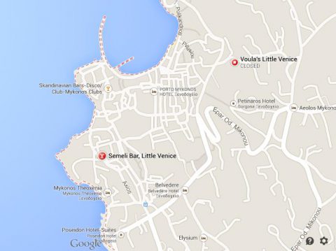 Mykonos Little Venice Map - Vacation In Greece