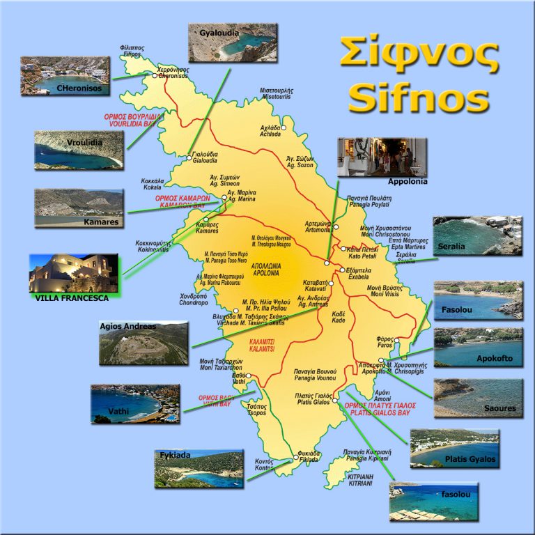 sifnos map - Vacation In Greece